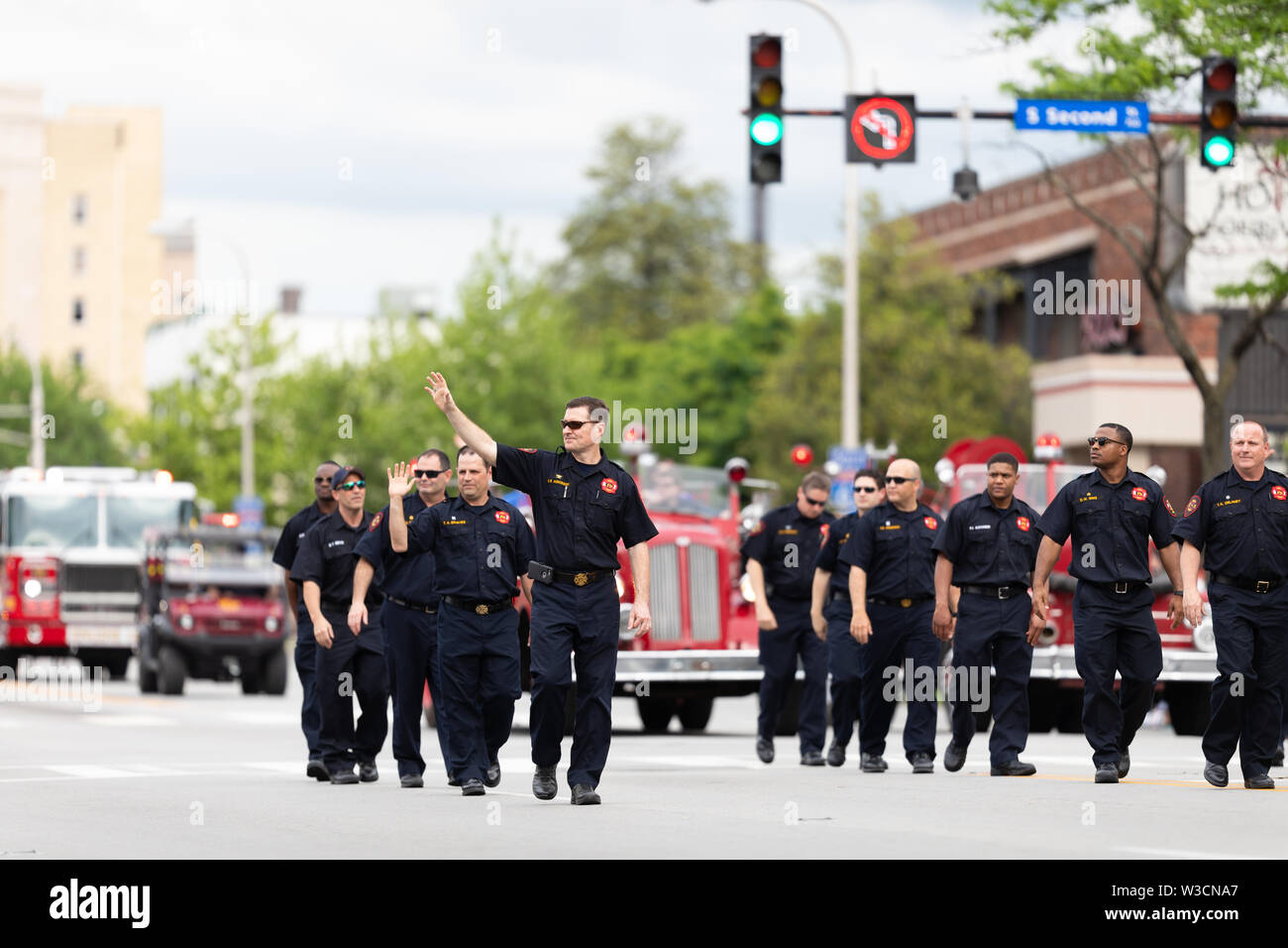 Louisville, Kentucky, USA - May 2, 2019: The Pegasus Parade, Members of ...