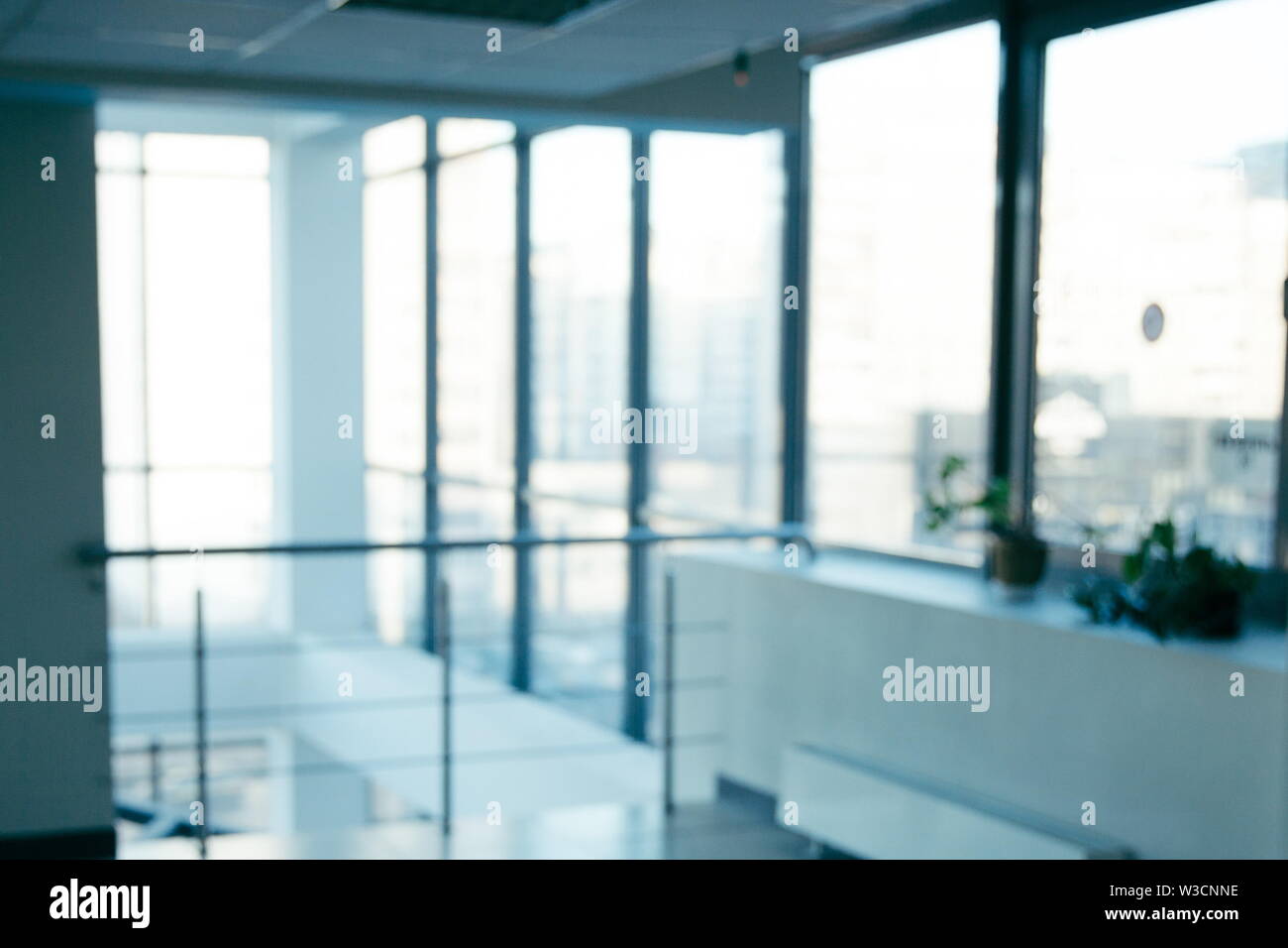 empty lobby in a modern business center. photo with copy space Stock ...