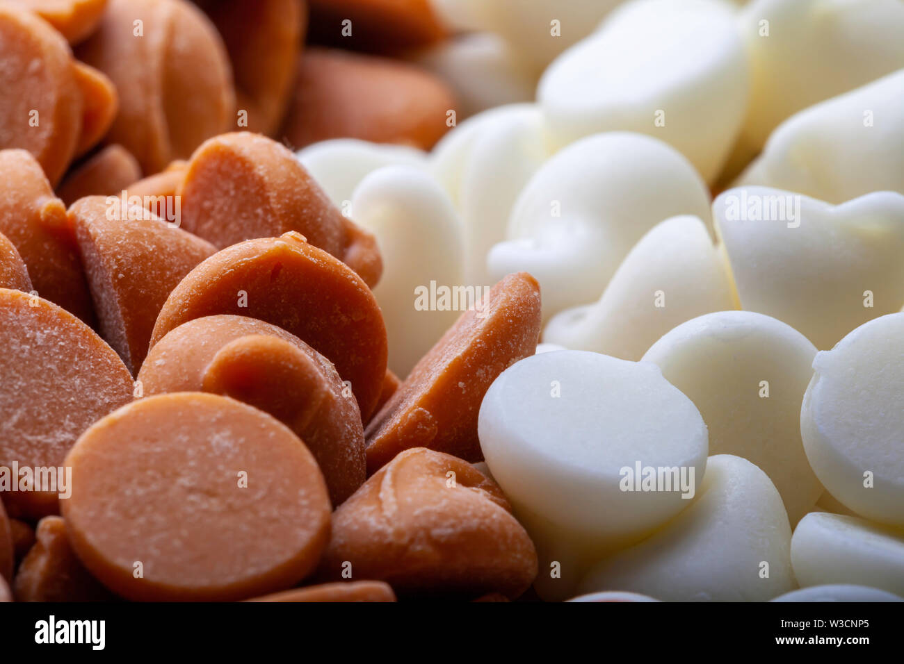 Salted caramel (looks like butterscotch) and white chocolate chips or ...