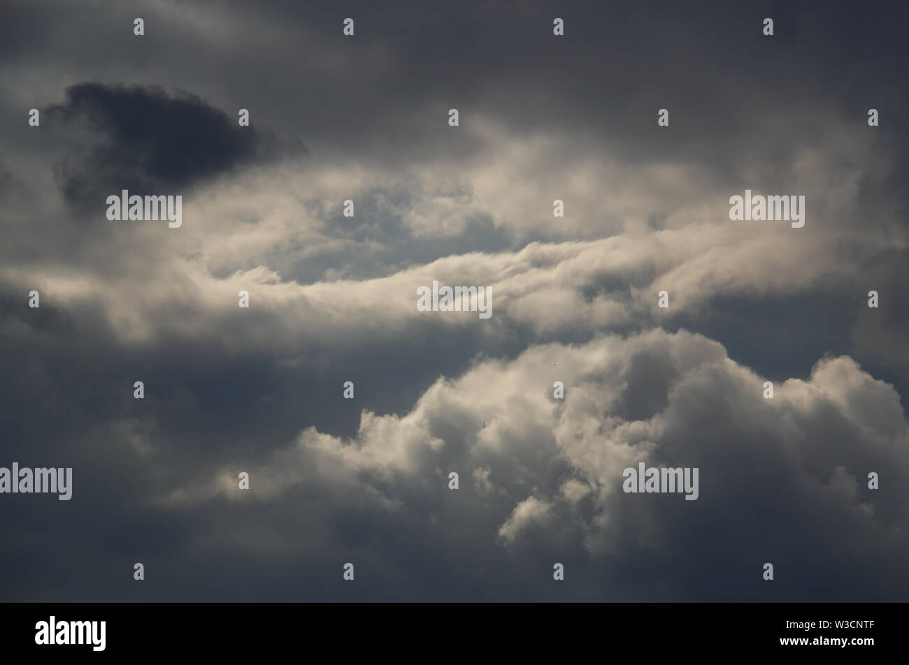 Beautiful view of thunderclouds from a incoming storm with clouds in ...