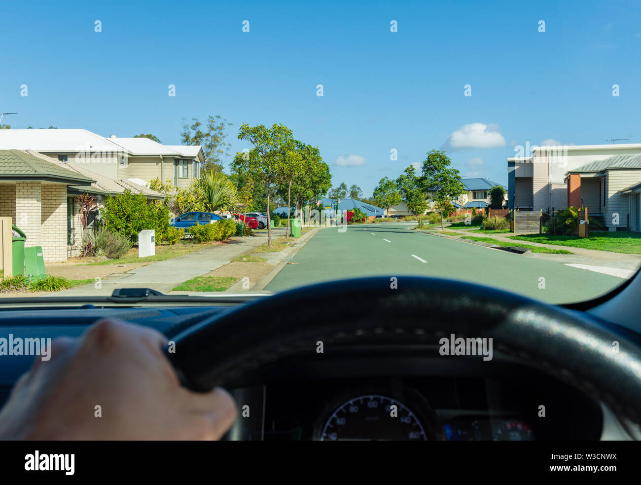 Car windscreen view traffic hi-res stock photography and images - Alamy