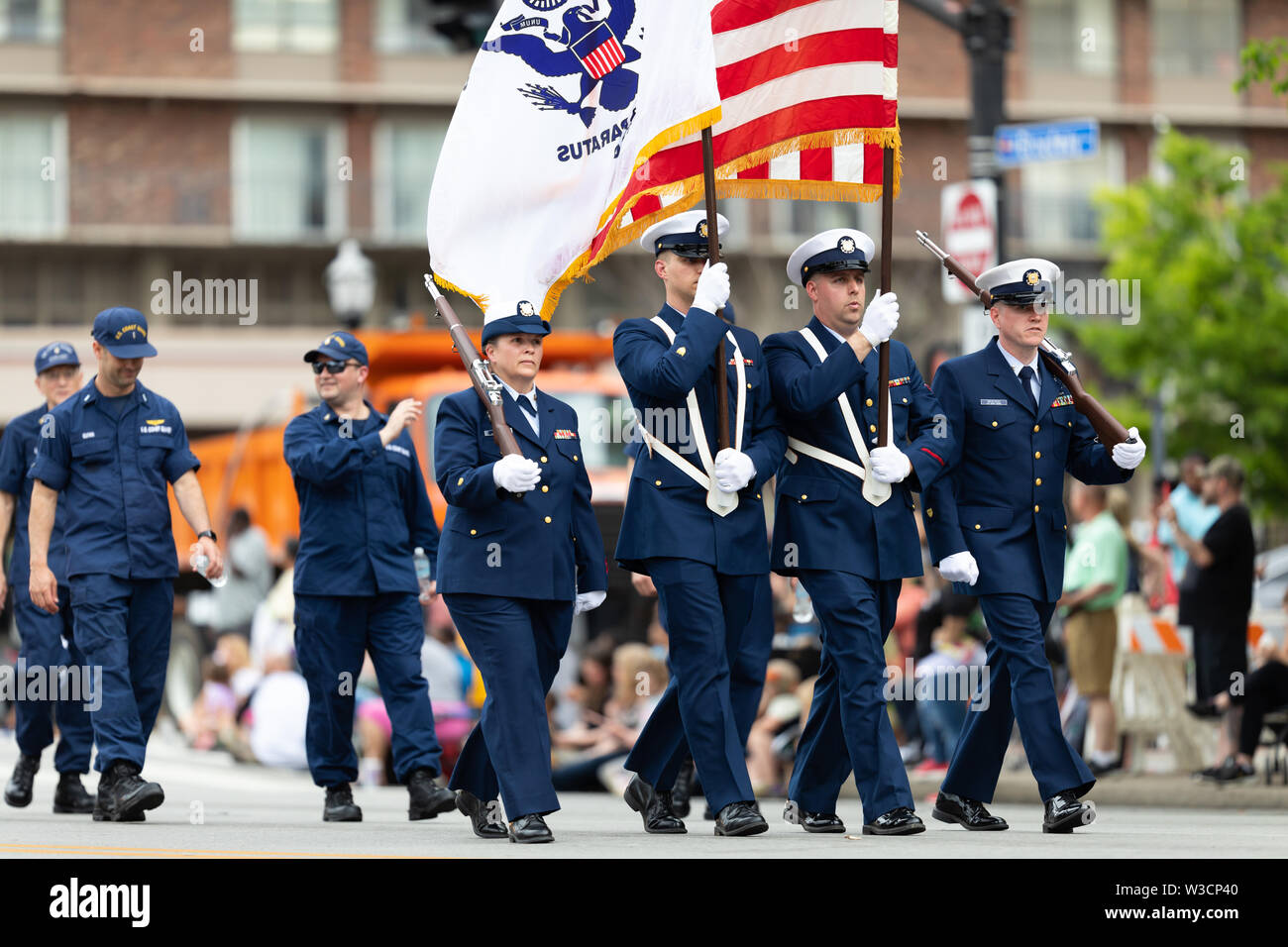 Louisville, Kentucky, USA - May 2, 2019: The Pegasus Parade, Members of ...