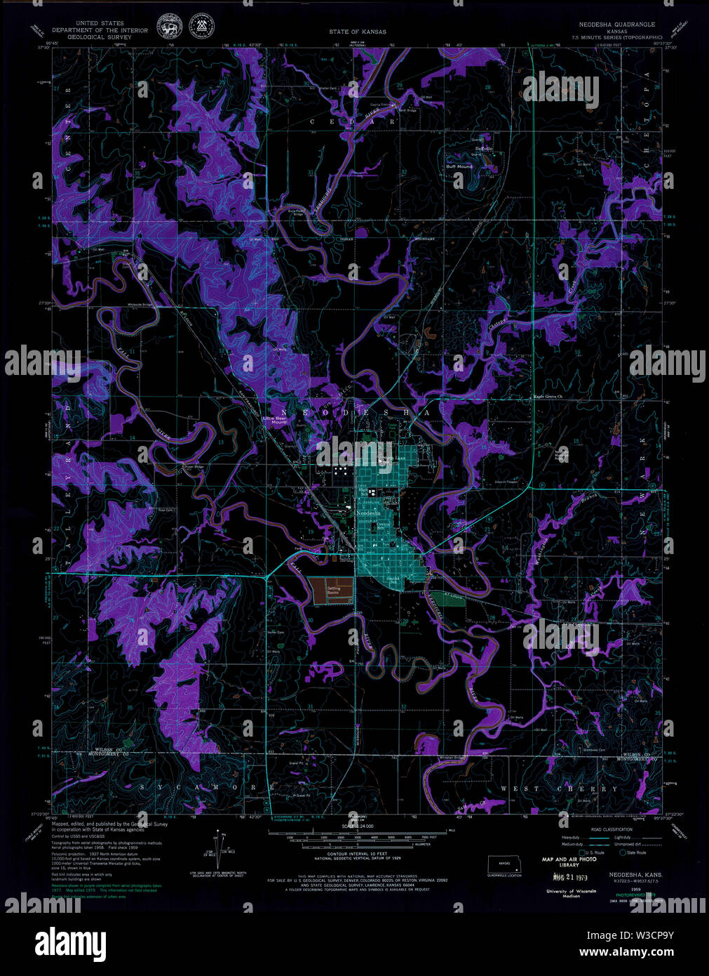 Neodesha kansas map hi-res stock photography and images - Alamy