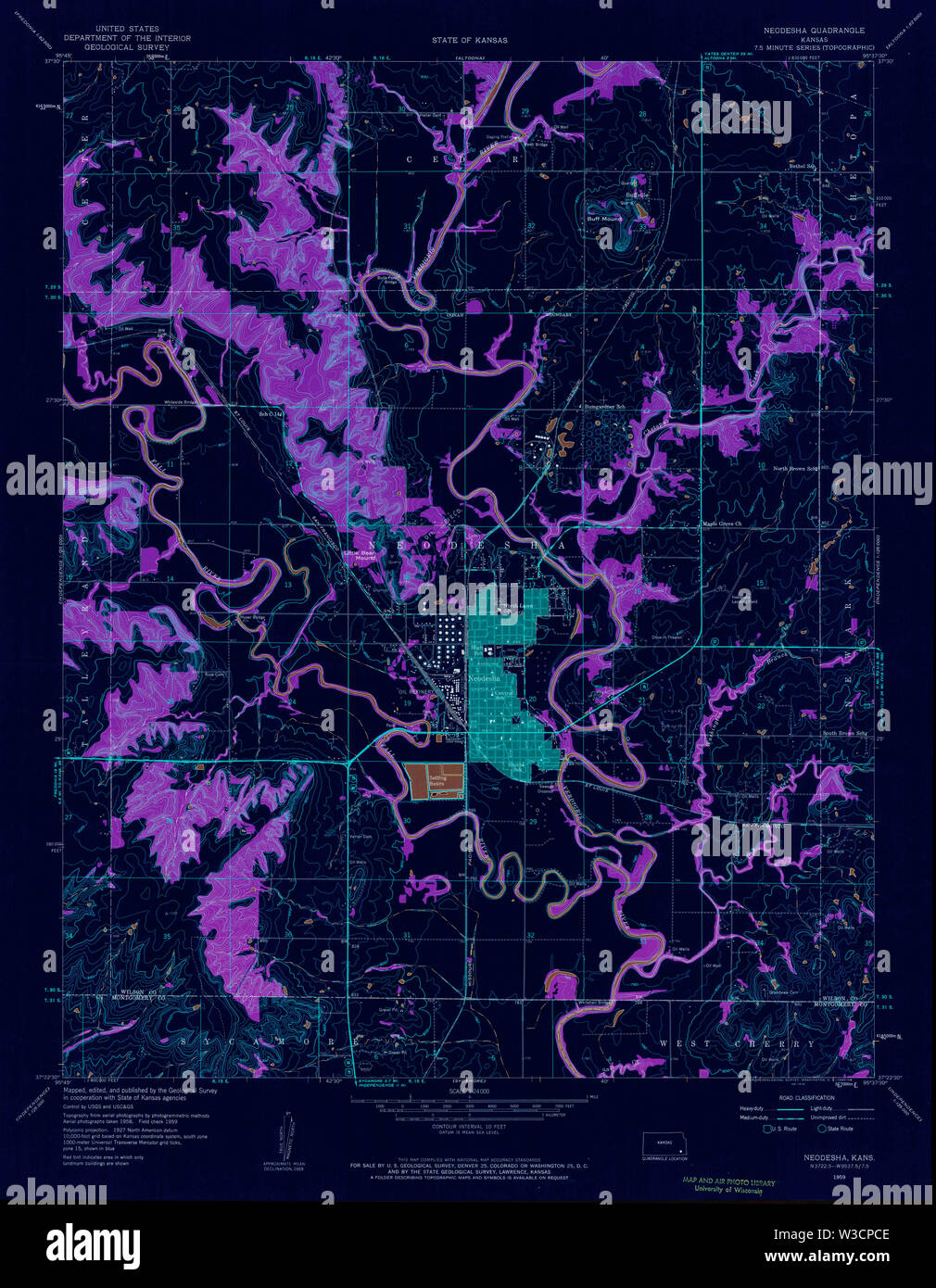 Neodesha map hi-res stock photography and images - Alamy