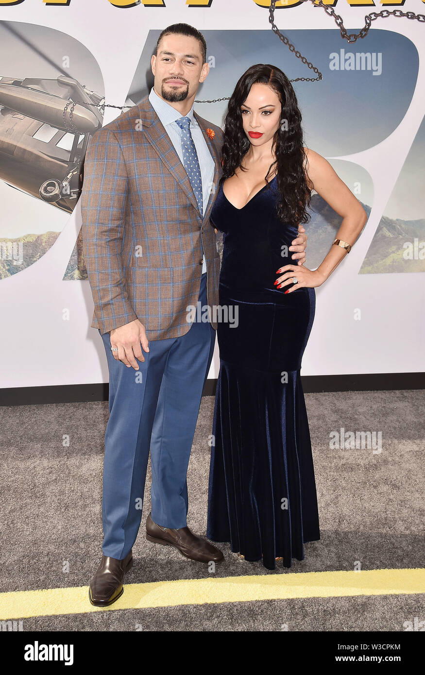 HOLLYWOOD, CA - JULY 13: Roman Reigns (L) and Galina Becker attend the ...