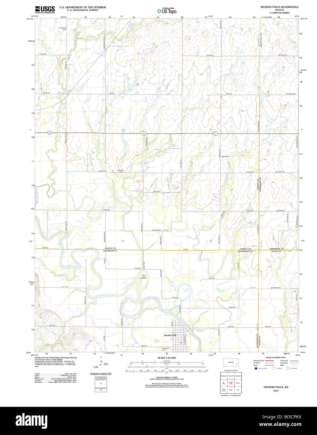 Map of neosho hi-res stock photography and images - Alamy