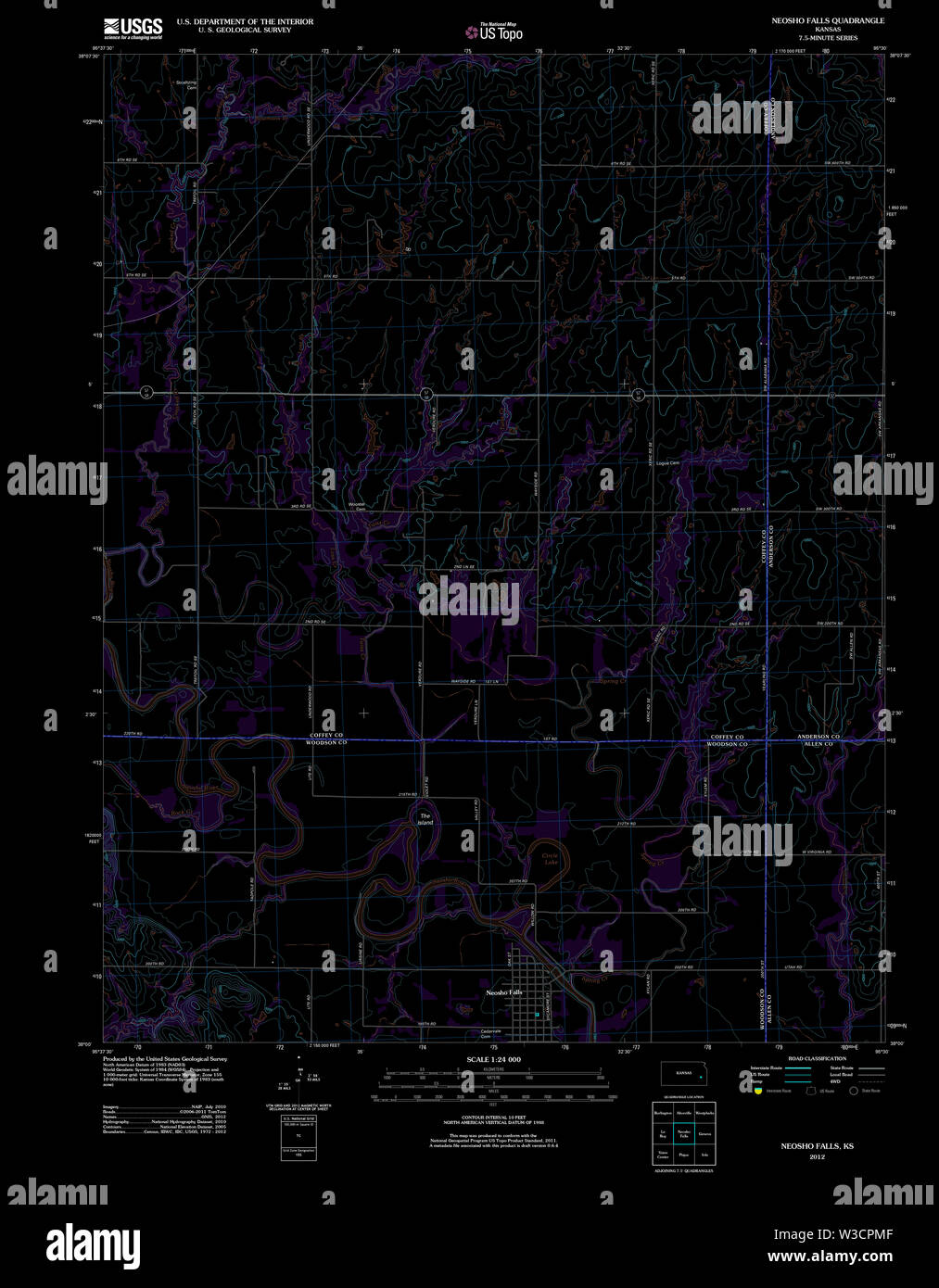 Map of neosho hi-res stock photography and images - Alamy
