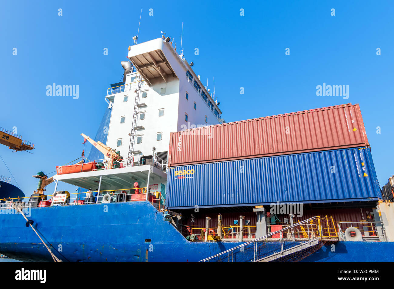 BANGKOK,THAILAND-May 19 2019 : Transportation of Container Cargo ...
