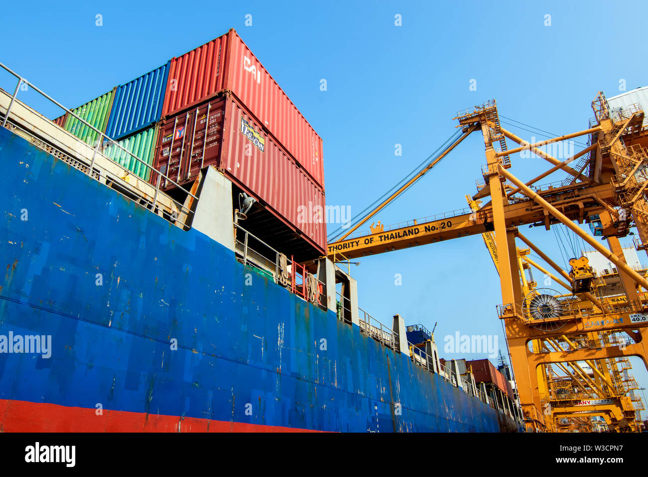 BANGKOK,THAILAND-May 19 2019 : Transportation of Container Cargo ...