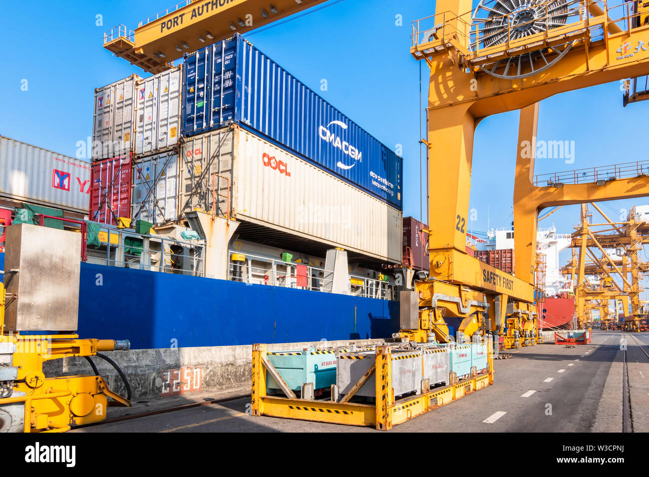 BANGKOK,THAILAND-May 19 2019 : Transportation of Container Cargo ...