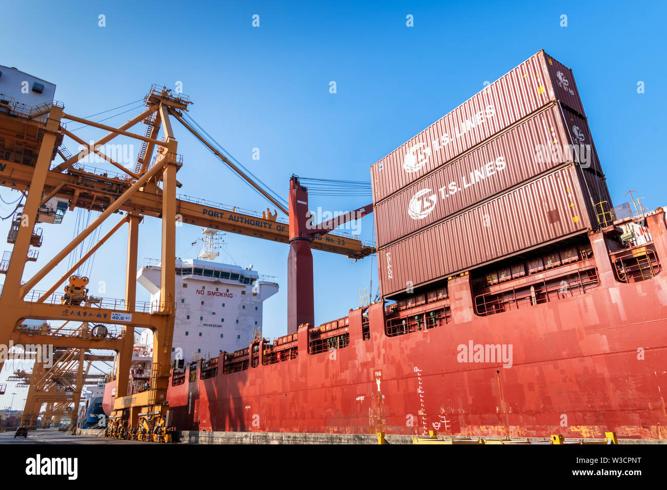 BANGKOK,THAILAND-May 19 2019 : Transportation of Container Cargo ...