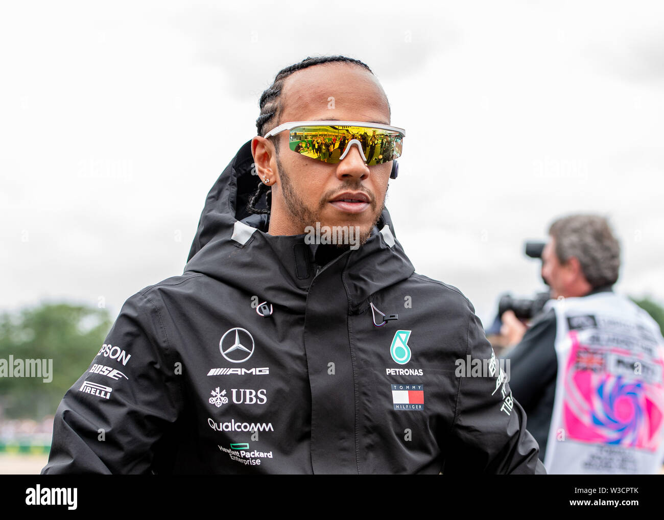 The steering wheel of lewis hamilton hi-res stock photography and ...