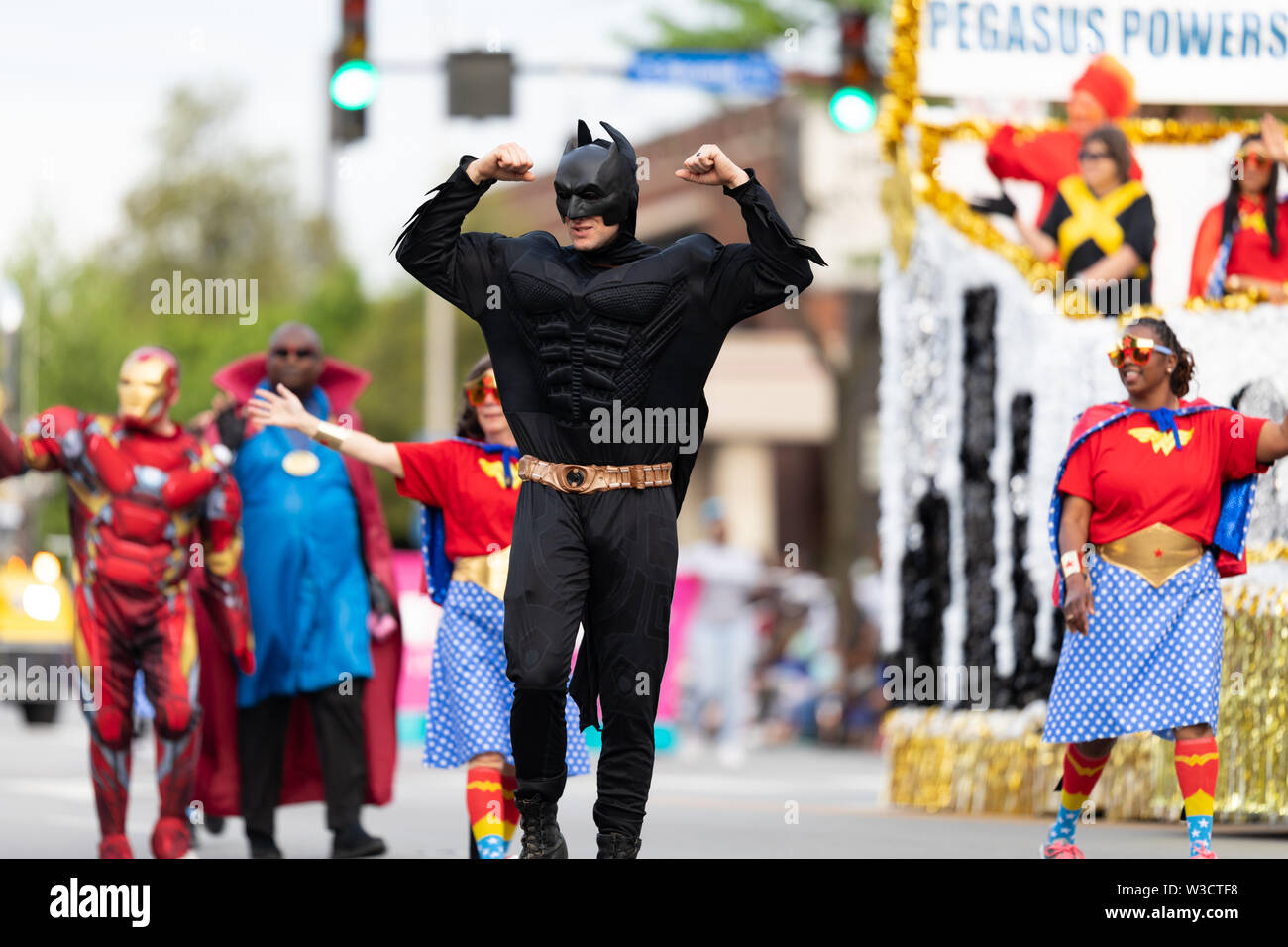 Louisville, Kentucky, USA - May 2, 2019: The Pegasus Parade, People ...