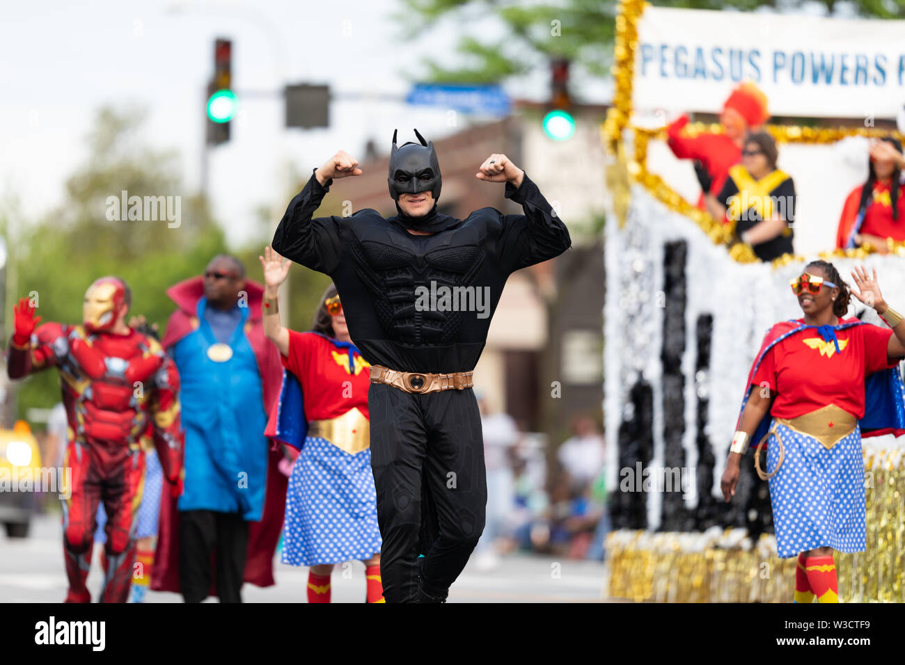 Louisville, Kentucky, USA - May 2, 2019: The Pegasus Parade, People ...