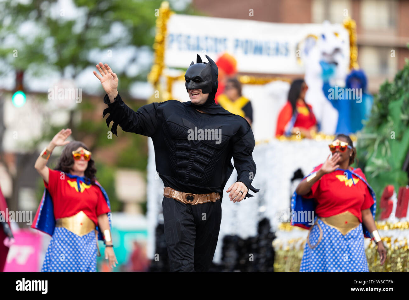 Louisville, Kentucky, USA - May 2, 2019: The Pegasus Parade, People ...