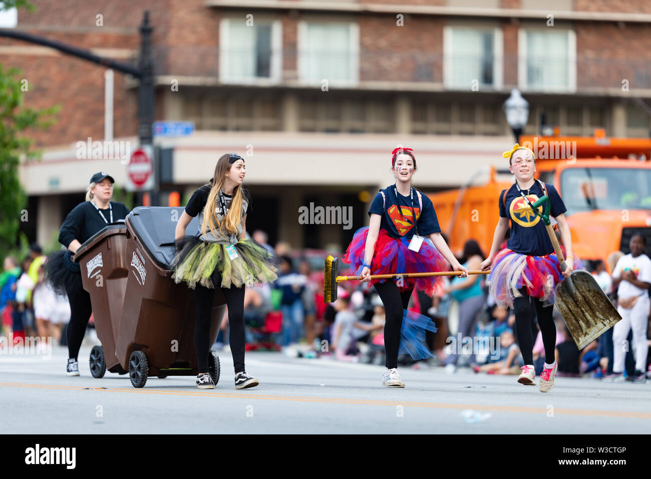 Louisville, Kentucky, USA - May 2, 2019: The Pegasus Parade, Young ...