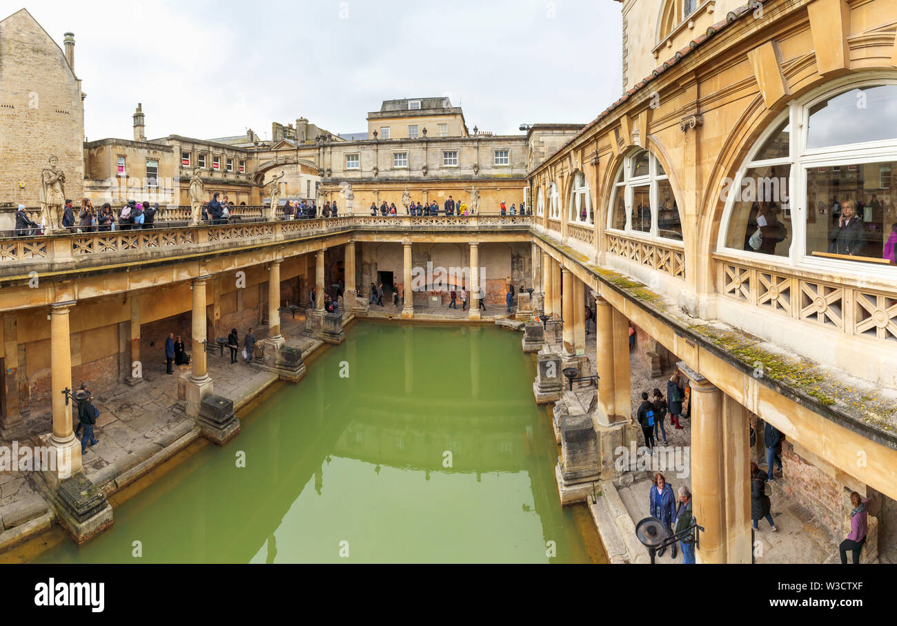 View From Gallery Of The Baths At The Roman Baths Museum A Major