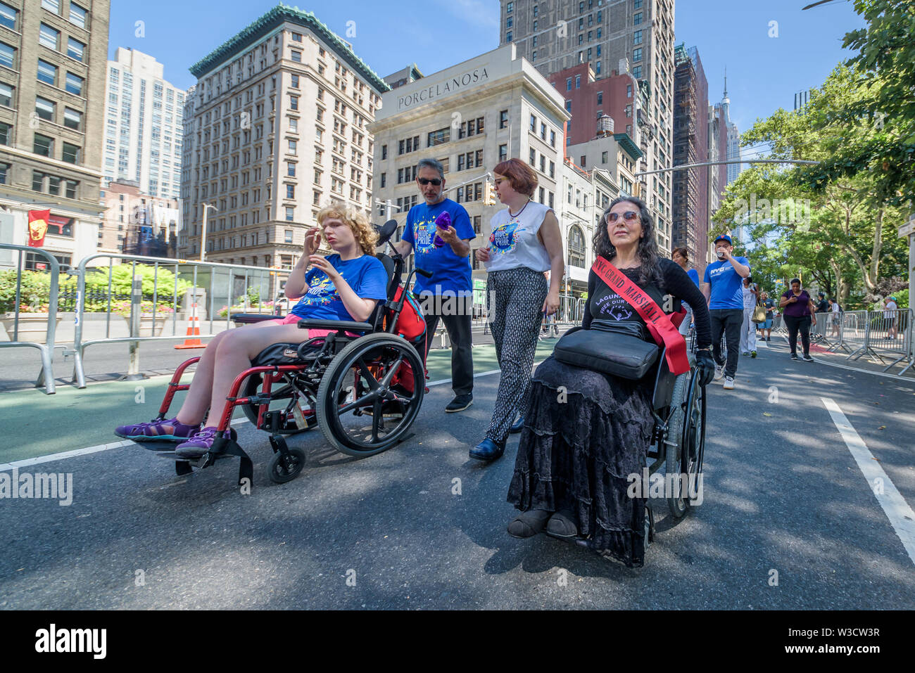 Mike LeDonne, his daughter Mary and Disability Pride NYC Grand Marshall ...