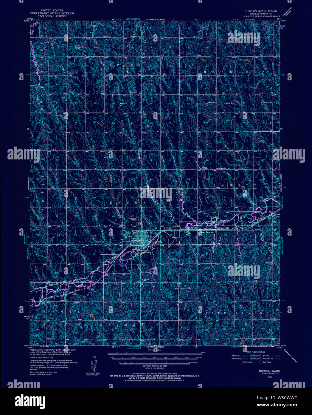 Norton kansas map hi-res stock photography and images - Alamy
