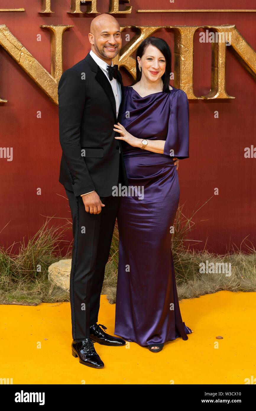 London, UK. 14th July 2019. Keegan-Michael Key and Elisa Pugliese ...