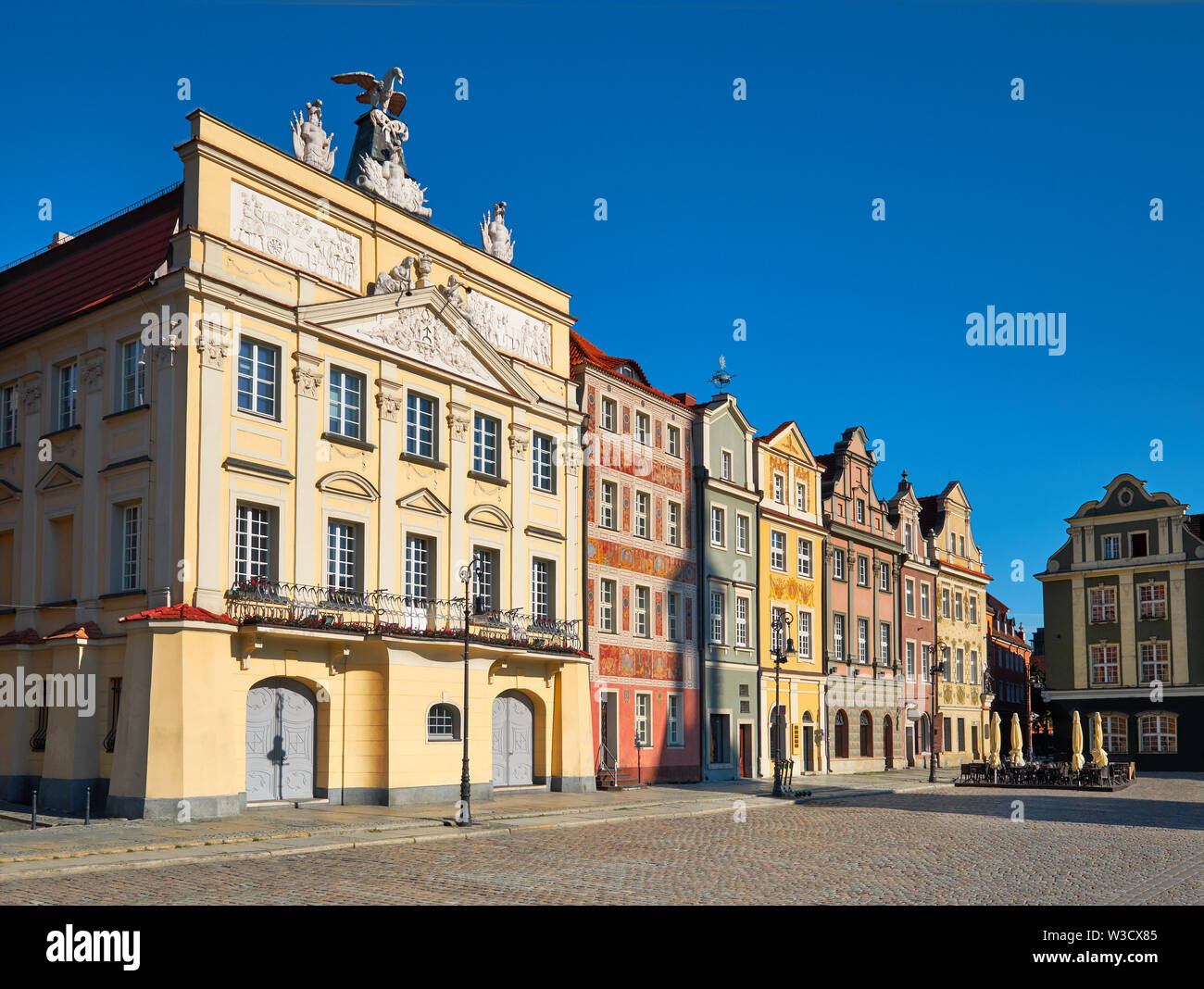 Colorful renaissance facades of old buildings on the Market square in ...