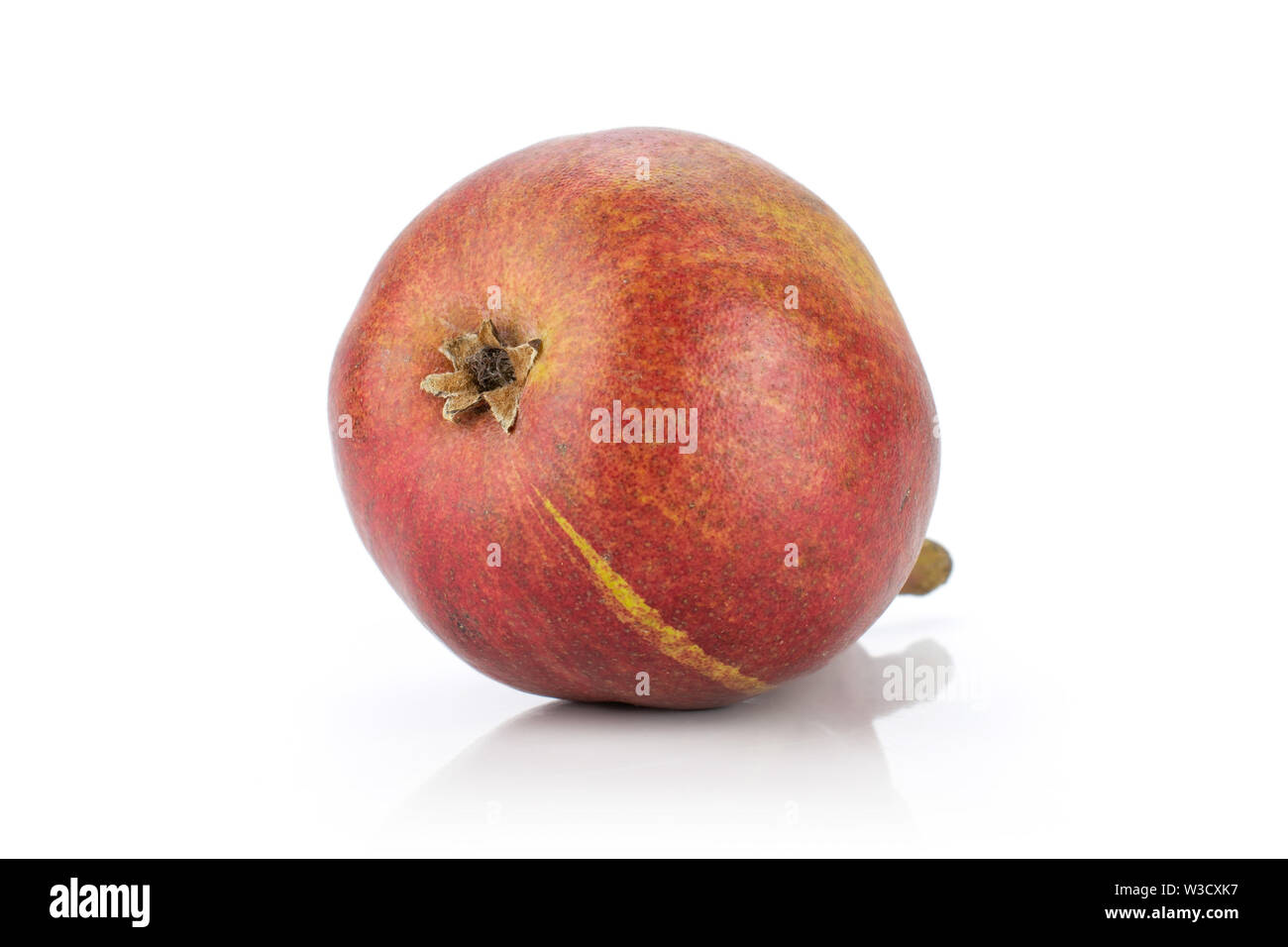 One whole fresh dark red pear anjou isolated on white background Stock ...
