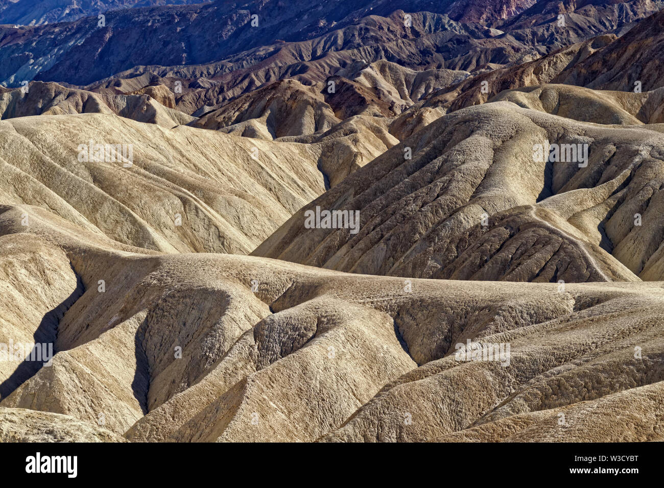 Stone Surface. Badlands, Zabriskie Point Loop Death Valley National ...