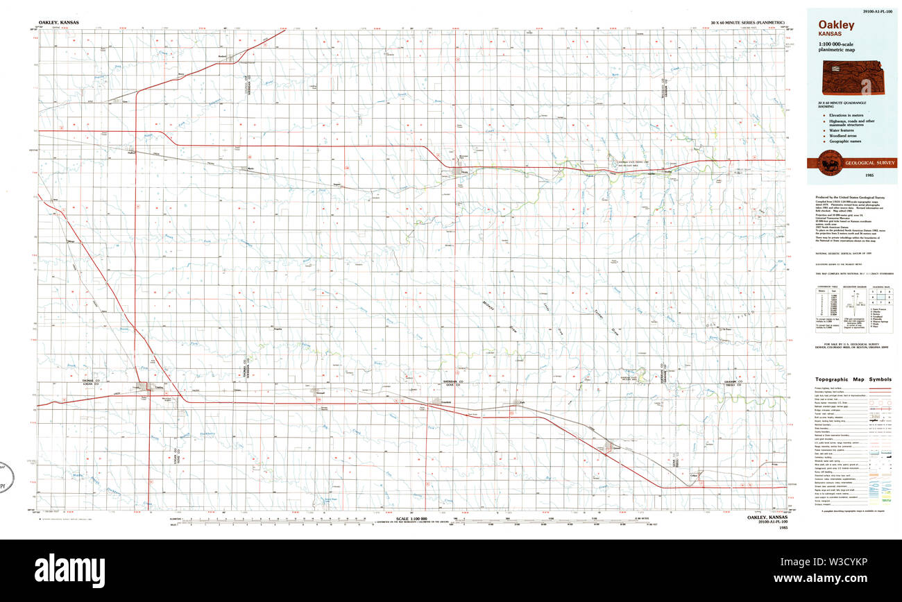 Oakley map Cut Out Stock Images & Pictures - Alamy