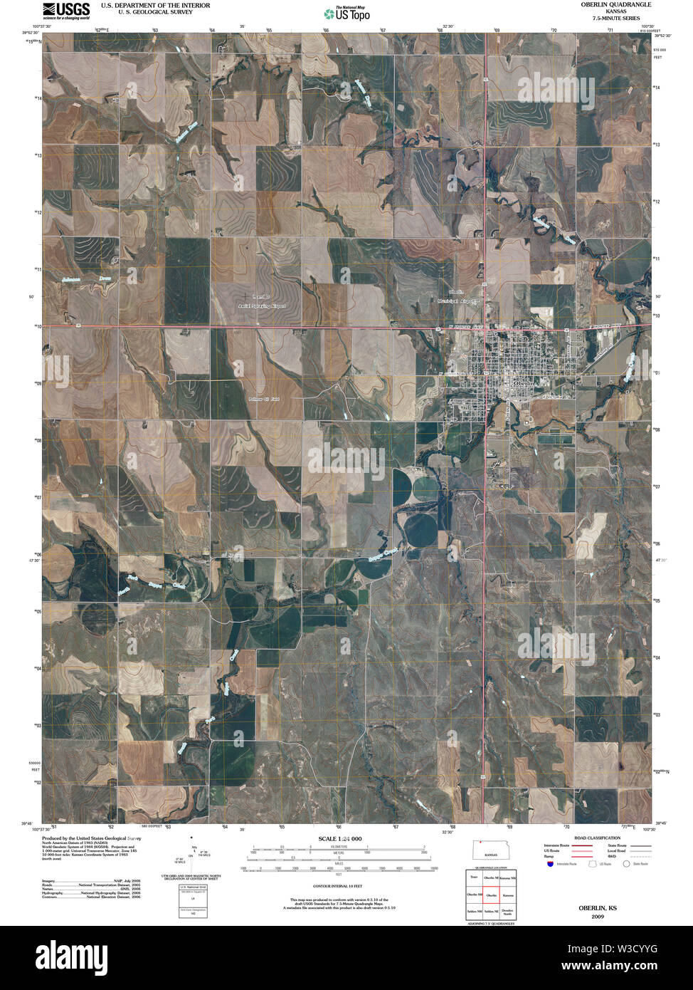 Map of oberlin hi-res stock photography and images - Alamy