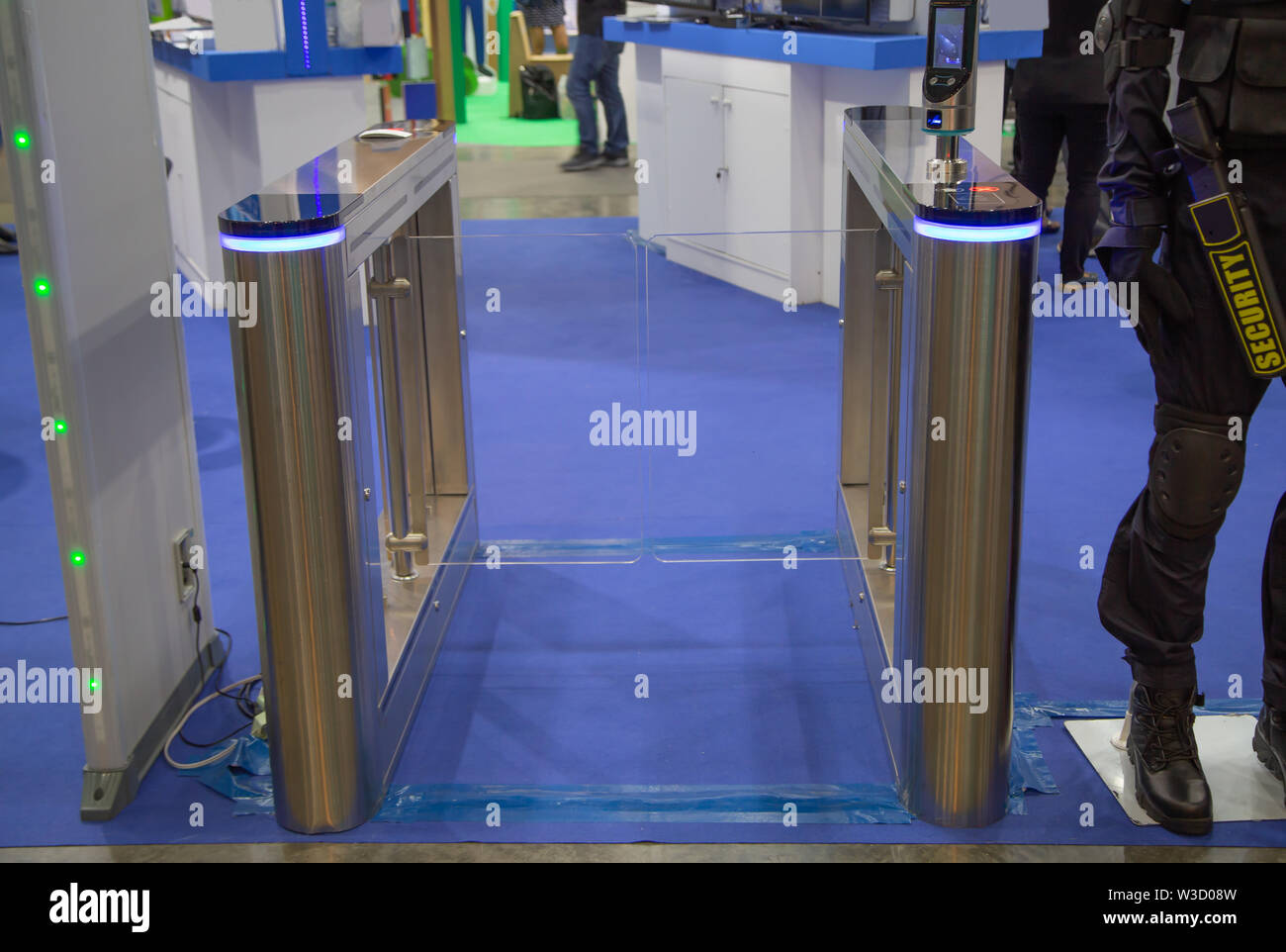 Automatic electronic entrance control ticket gate system Stock Photo ...