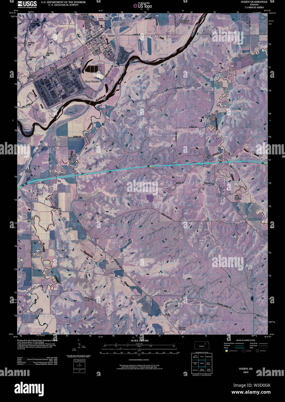 Ogden kansas map hi-res stock photography and images - Alamy