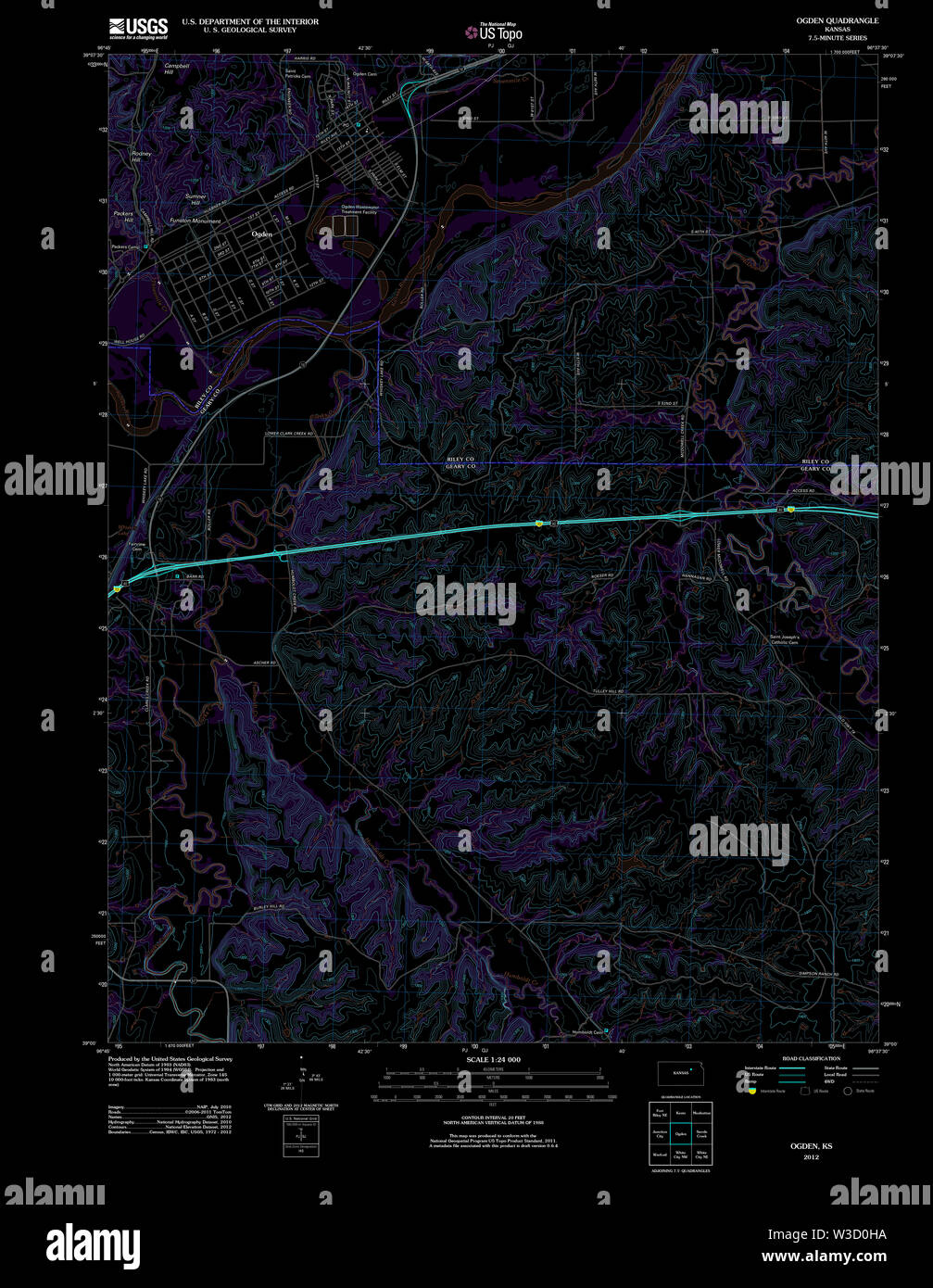 Ogden kansas map hi-res stock photography and images - Alamy