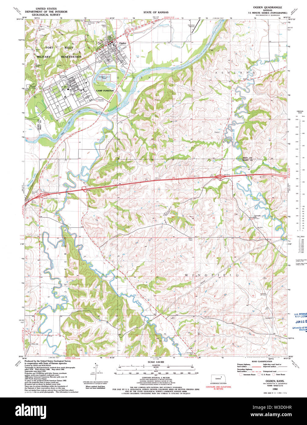 Ogden kansas map hi-res stock photography and images - Alamy