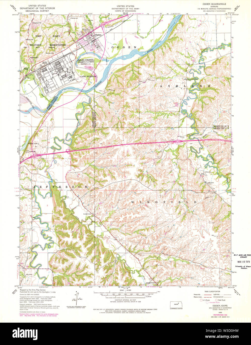 Ogden kansas map hi-res stock photography and images - Alamy