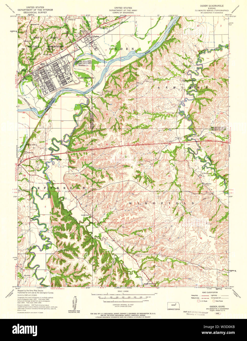 Ogden kansas map hi-res stock photography and images - Alamy