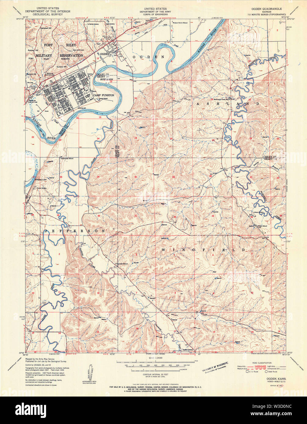 Ogden kansas map hi-res stock photography and images - Alamy