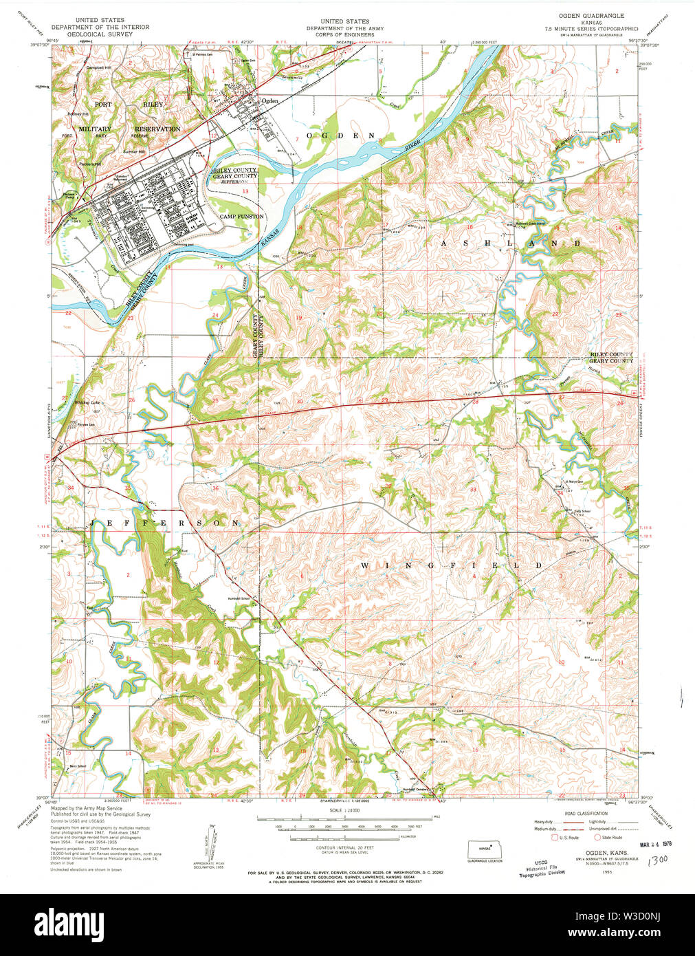 Ogden kansas map hi-res stock photography and images - Alamy