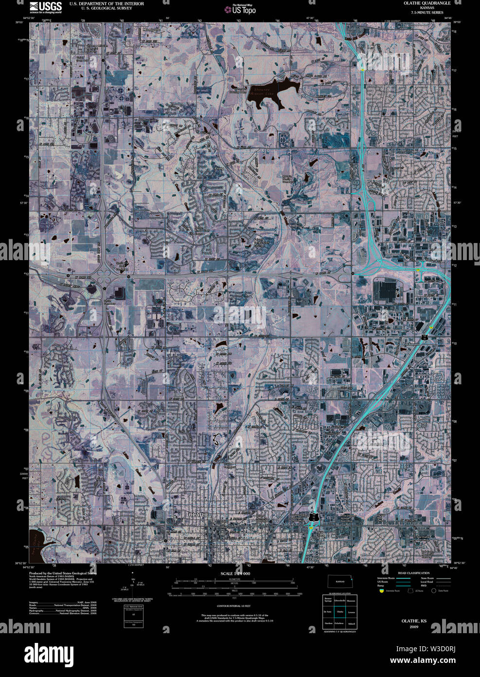 Map of olathe hi-res stock photography and images - Alamy
