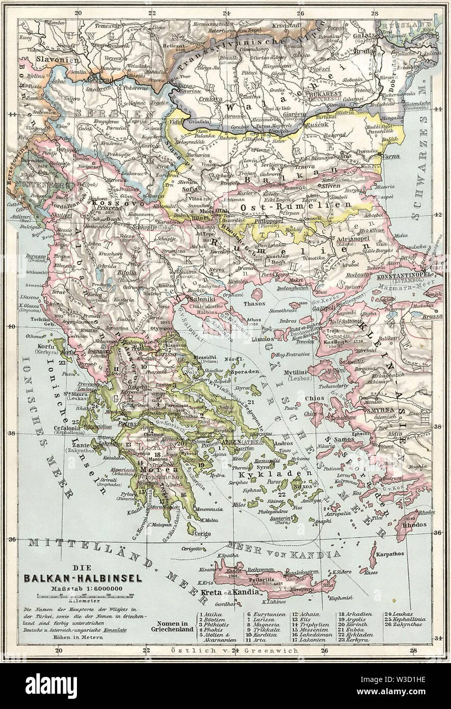 Balkan Peninsula Map High Resolution Stock Photography and Images - Alamy