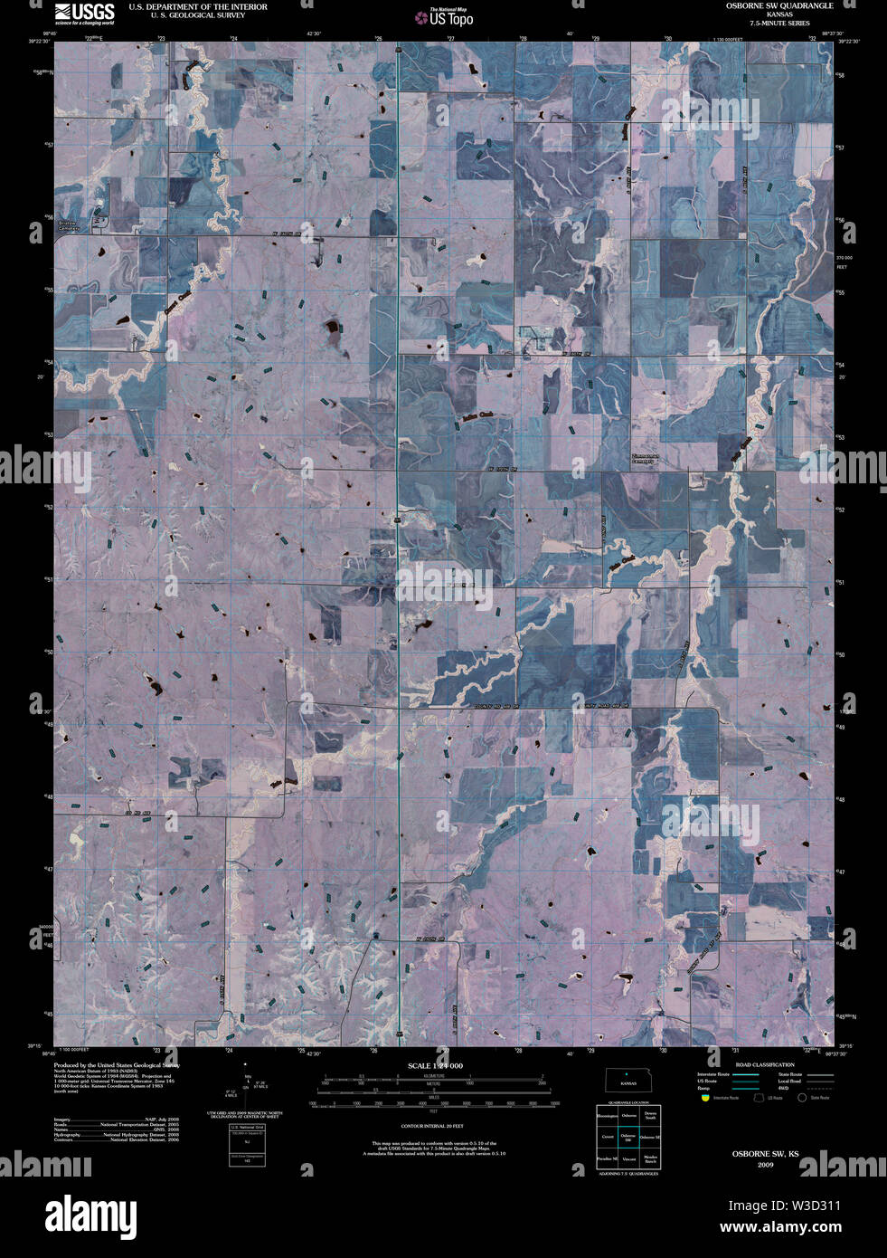 Osborne kansas map hi-res stock photography and images - Alamy