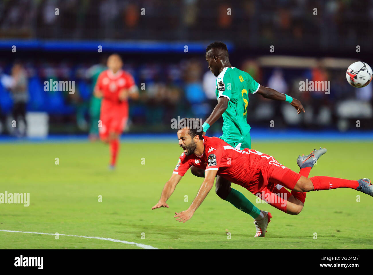 Cairo, Egypt. 14th July, 2019. Yassine Khenissi(11) of Tunisia in ...