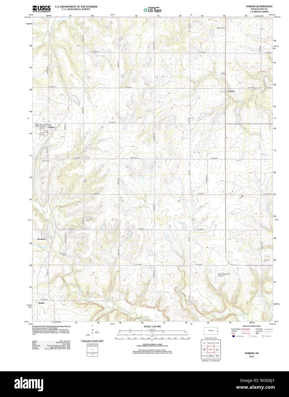 Map of parker Cut Out Stock Images & Pictures - Alamy