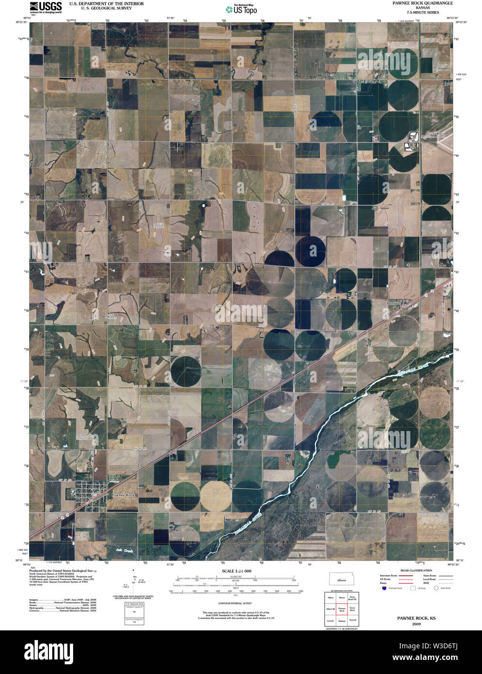 Pawnee kansas map hi-res stock photography and images - Alamy