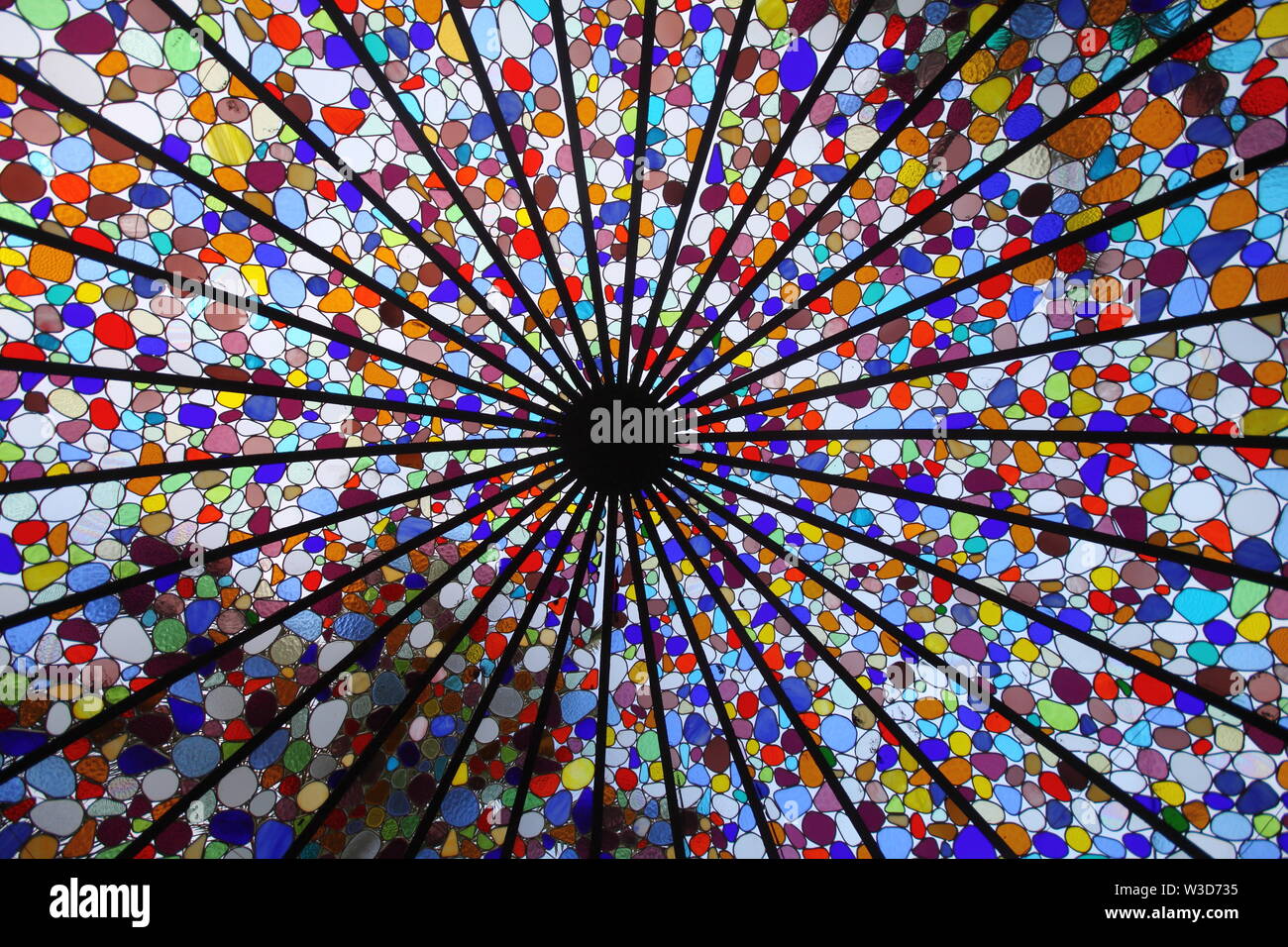 a beautiful flower pattern stain glass background Stock Photo - Alamy