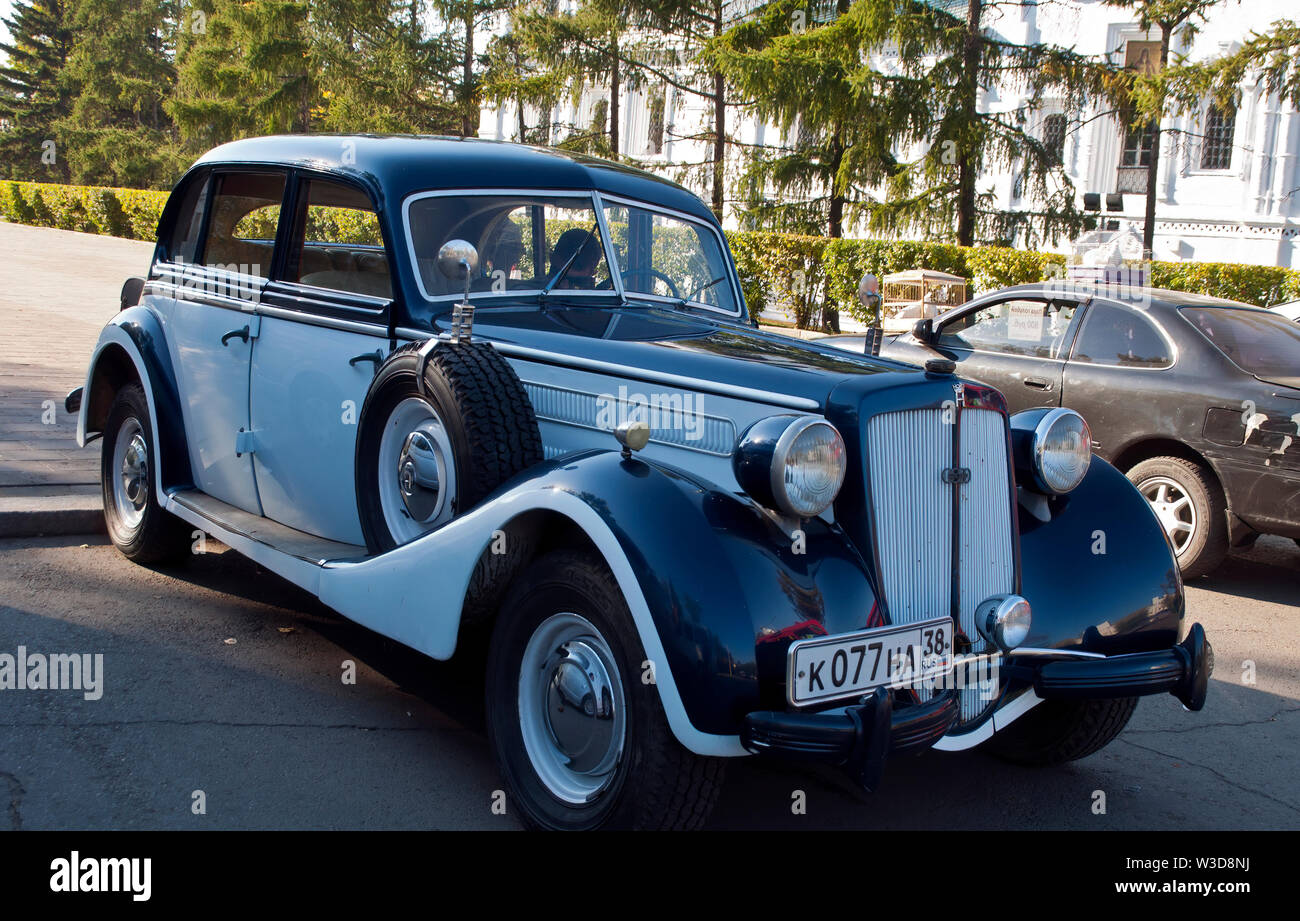 Irkutsk Russia, restored vintage Horch automobile Stock Photo - Alamy