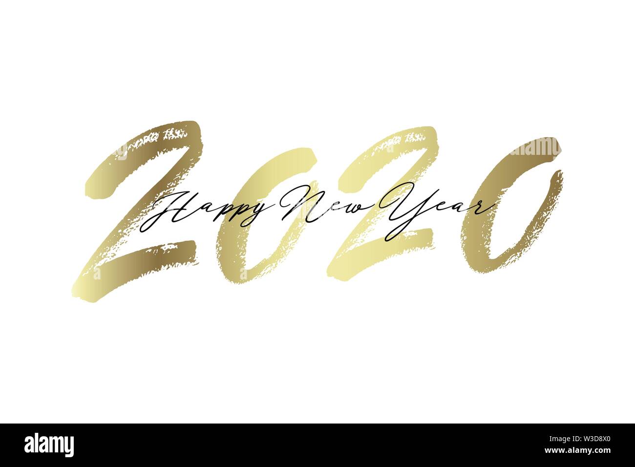 Golden 2020 number realistic Stock Vector Images - Alamy