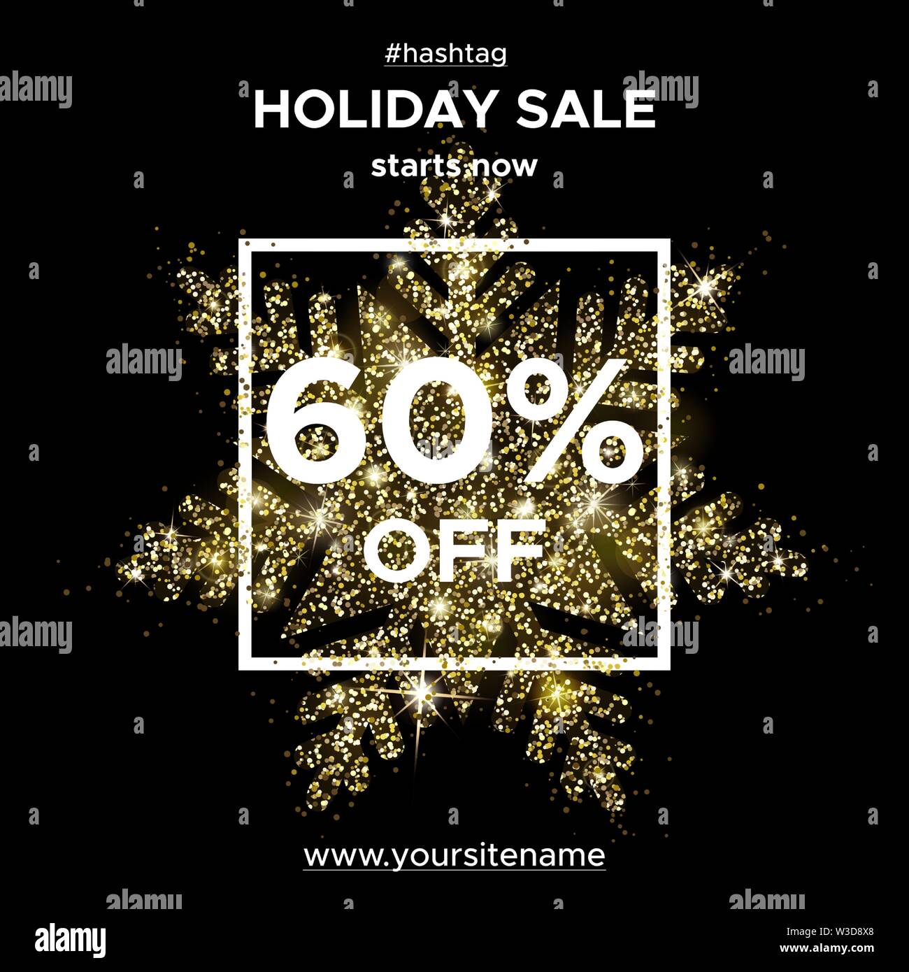 Gold glitter. Snowflake of sparks. Sale 50 Off Stock Vector Image & Art ...