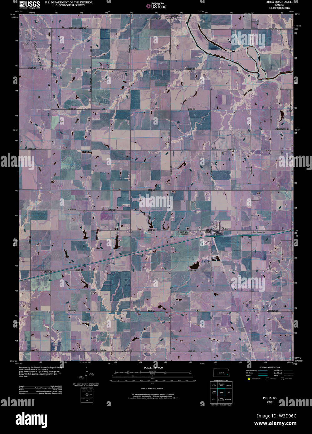 Piqua map hi-res stock photography and images - Alamy