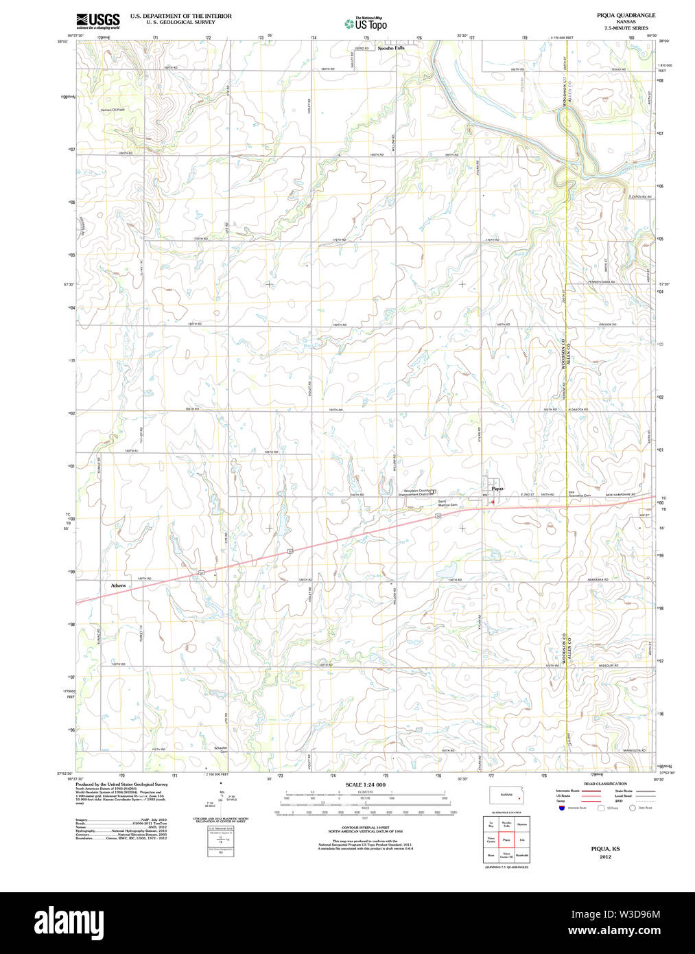 Piqua map hi-res stock photography and images - Alamy