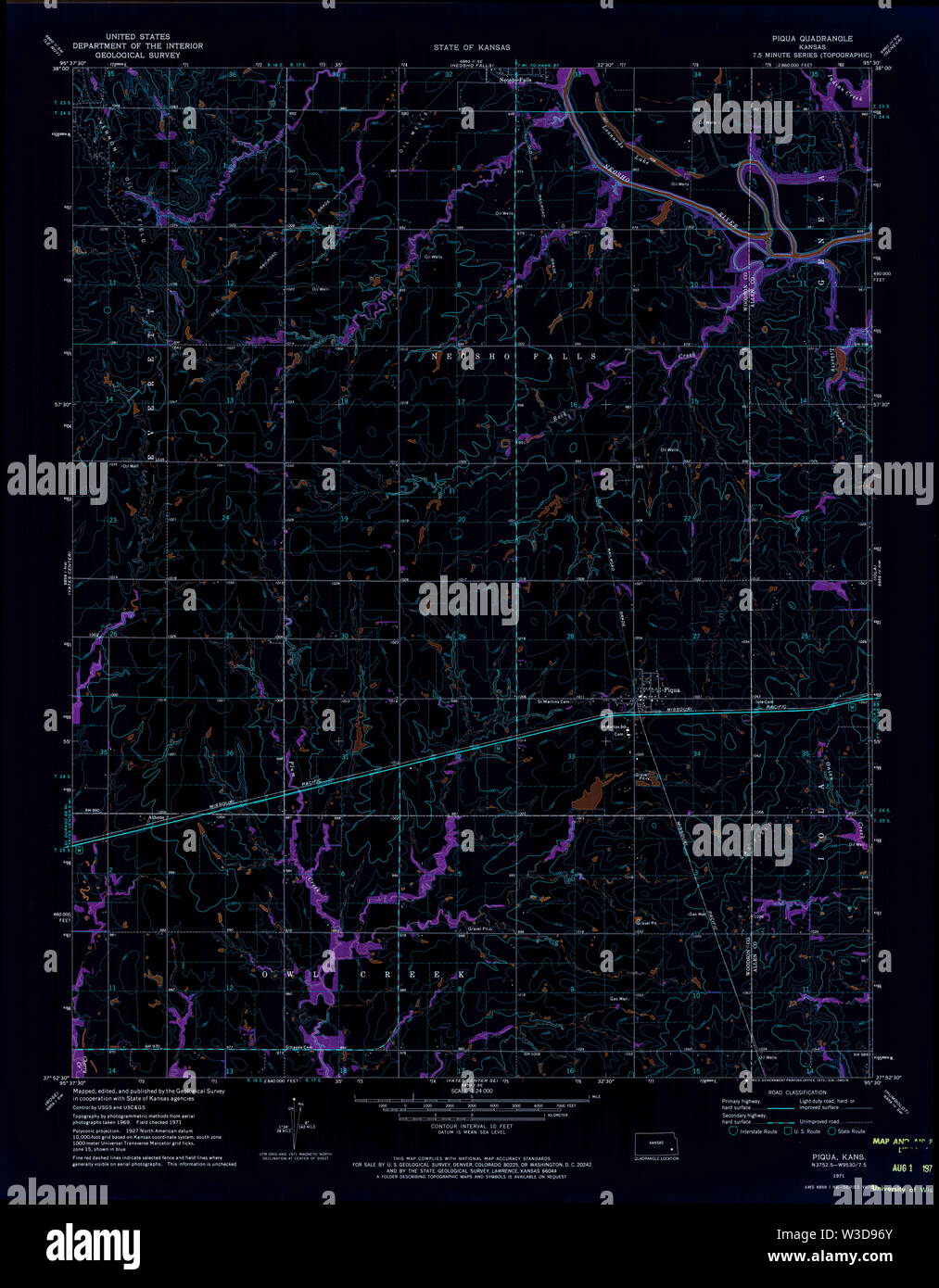 Piqua map hi-res stock photography and images - Alamy